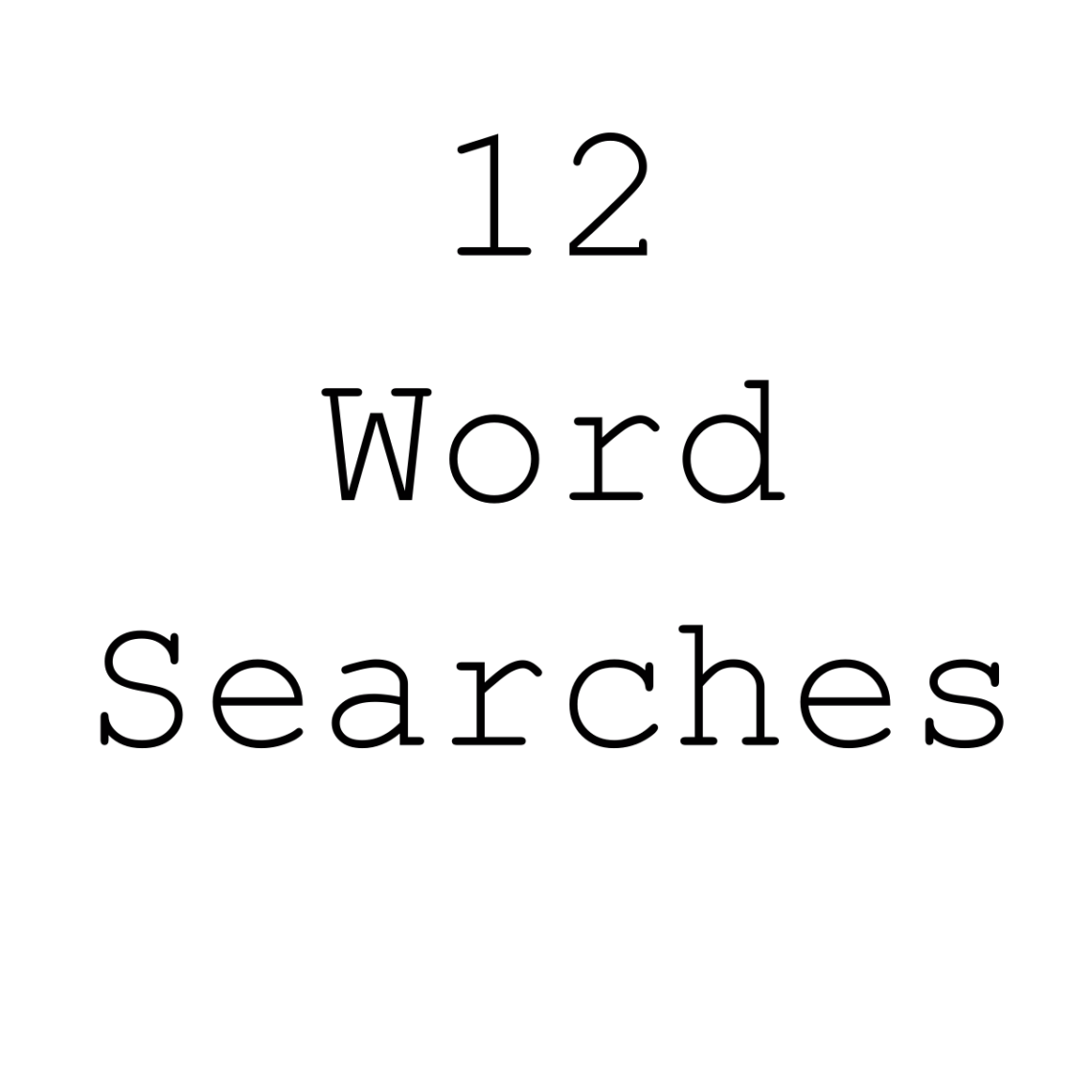 12 Word Searches – Chris Fairfield
